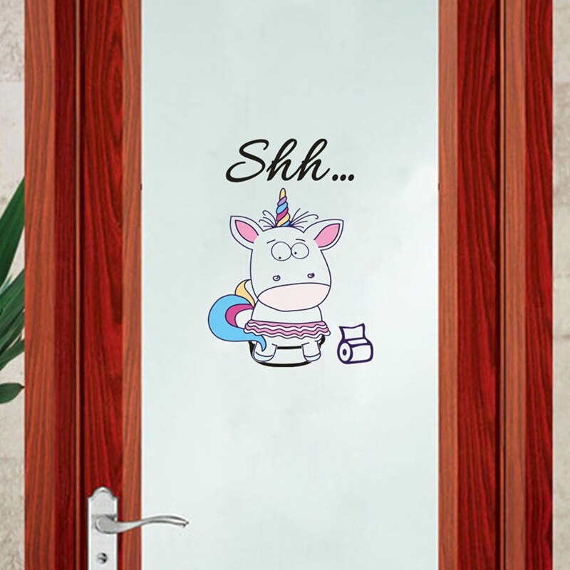 Cartoon Unicorn Toilet Stickers Waterproof Wall St... – Grandado