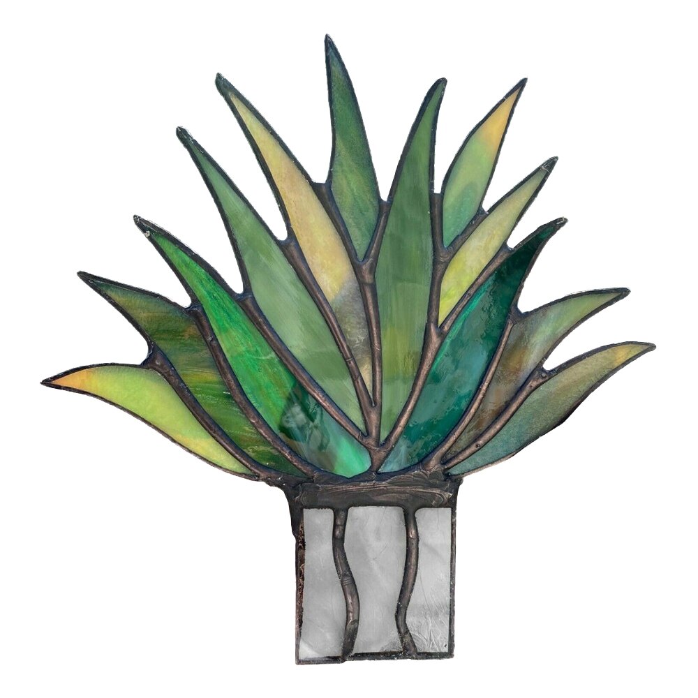 Mini Acrylic Agave Potted Plants Sculpture Garden ... – Grandado