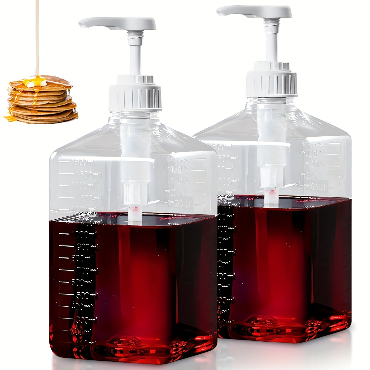 Syrup Dispenser for Coffee Bar Plastic Syrup Bottl... – Vicedeal