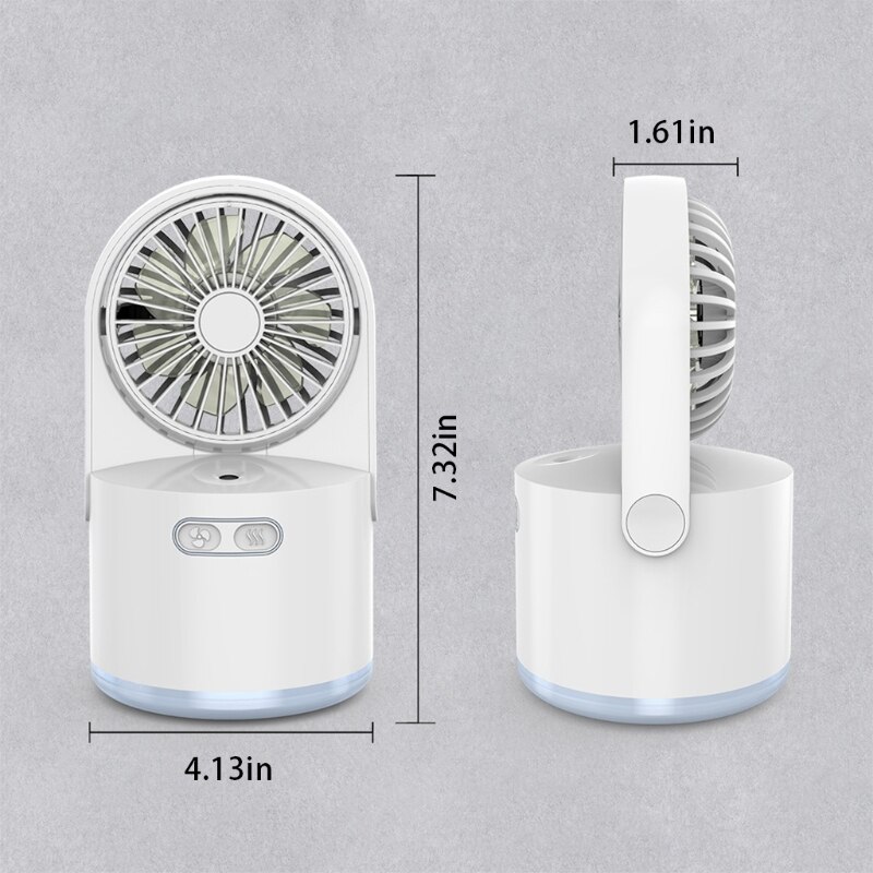 Portable Humidifier Fan 2000mAh Rechargeable Deskt... – Grandado