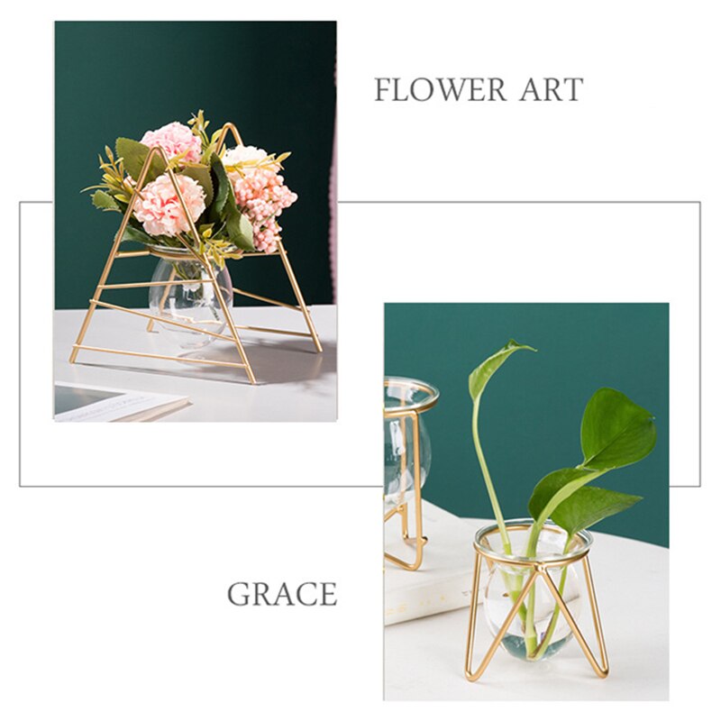 Table Desk Bulb ABS Hydroponic Vases Flower Plant ... – Grandado