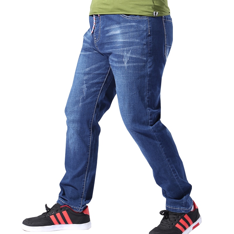 Plus Size Men Clothing 8XL Classic Jeans Elastic W... – Vicedeal