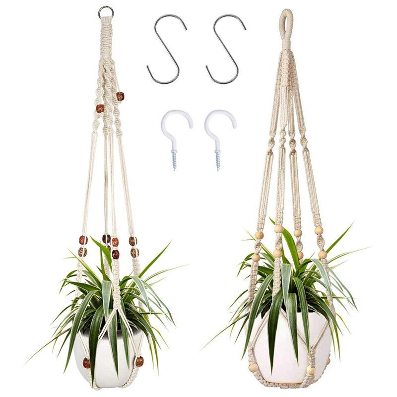 2 Packs Plant Hangers, Indoor Macrame Hanging Plan... – Vicedeal