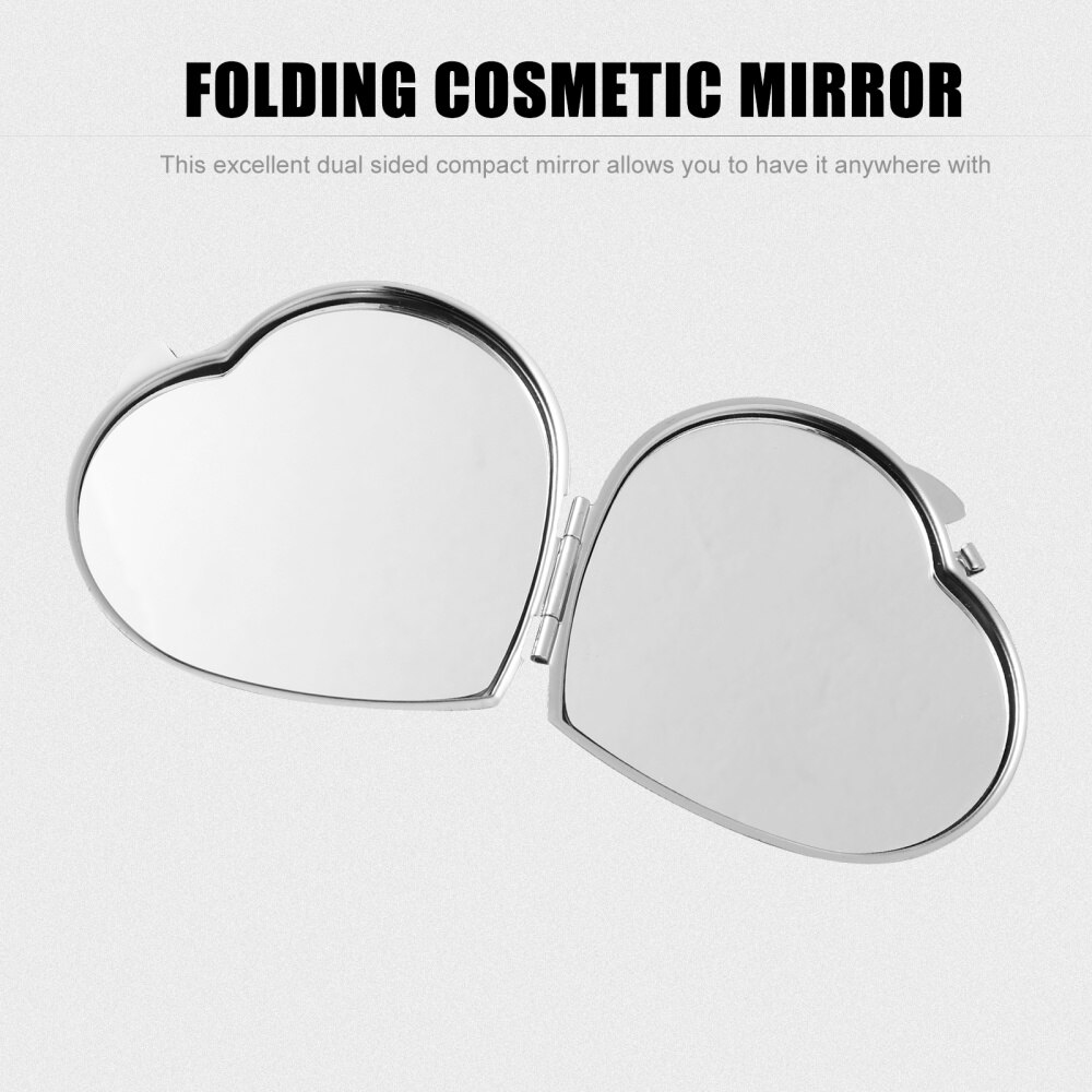 Exquisite Makeup Mirror Funny Heart Shape Pocket M... – Vicedeal