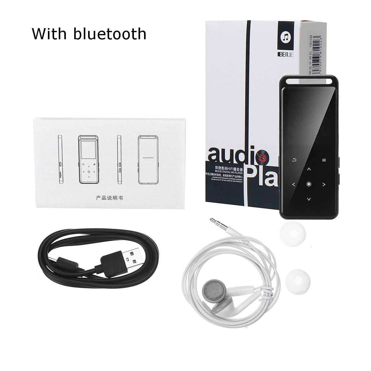 16GB bluetooth MP3 Player Earphones HiFi fm Radio ... – Grandado