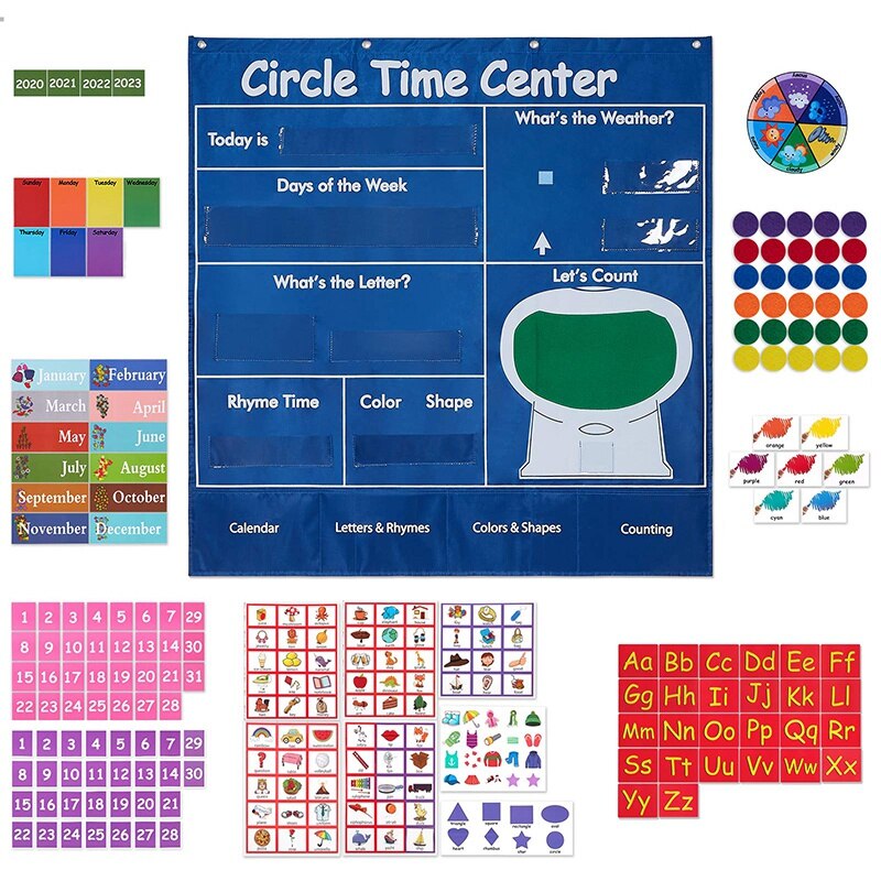 Circle Time Center Pocket Chart calendario-Tabla d... – Grandado
