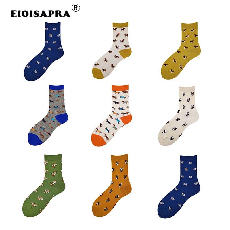 Casual Kawaii Cartoon Kleurrijke Grappige Sok Vrou... – Vicedeal