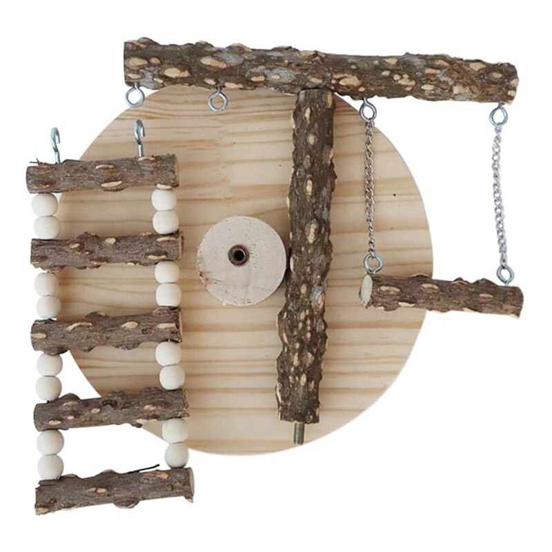 Natural Wood Bird Perch Stand,Bird Cage Play Stand... – Grandado