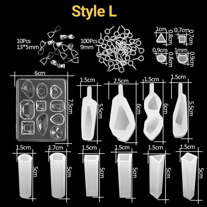 12 Styles Jewelry Epoxy Resin Silicone Casting Mol... – Grandado