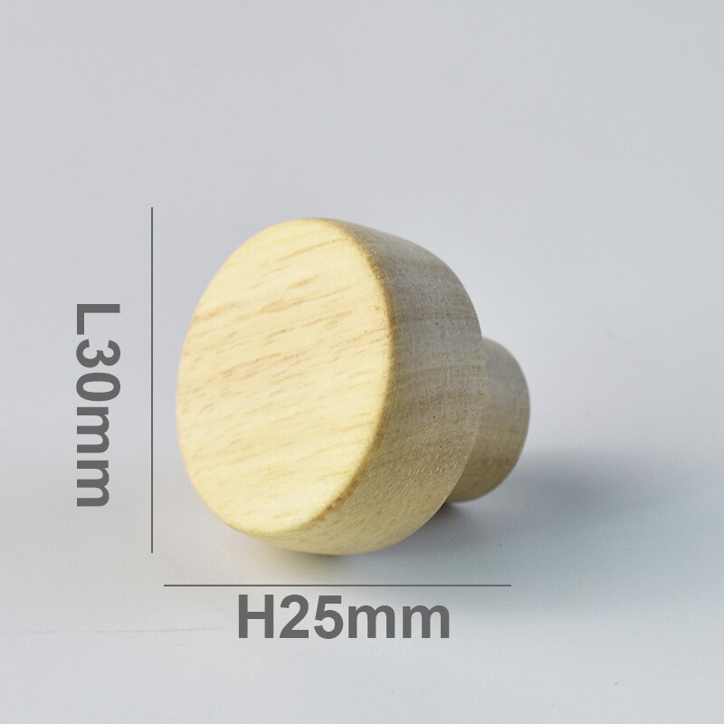 TENCHTWO Natural Rubber Wood Round Furniture Handl... – Grandado