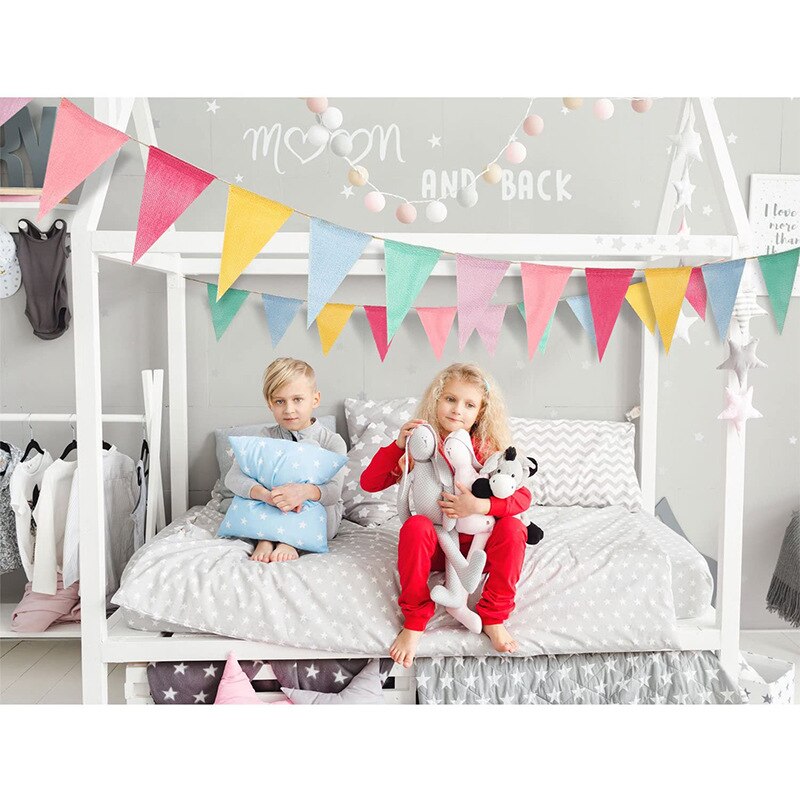 4M/12 Colorful Flags Birthday Wedding School Party... – Grandado
