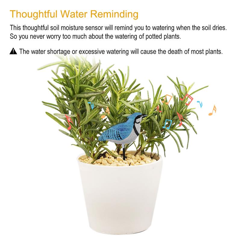 Resin Birds Soil Moisture Meter Monitor Temperatur... – Vicedeal