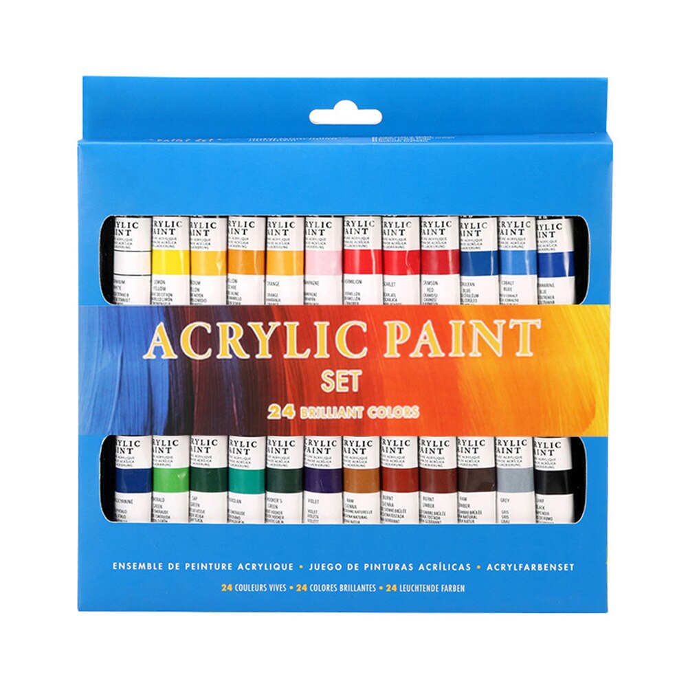 24 Colors/set Paint Tubes Watercolor Paint Acrylic... – Vicedeal
