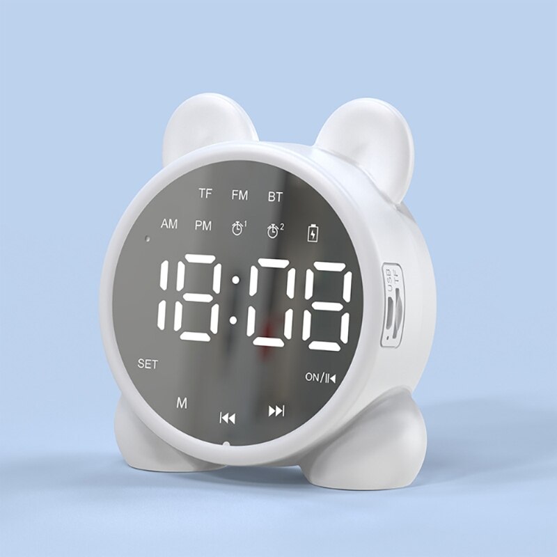 Children's Mirror Clock Speaker Mini Card LED ... – Vicedeal
