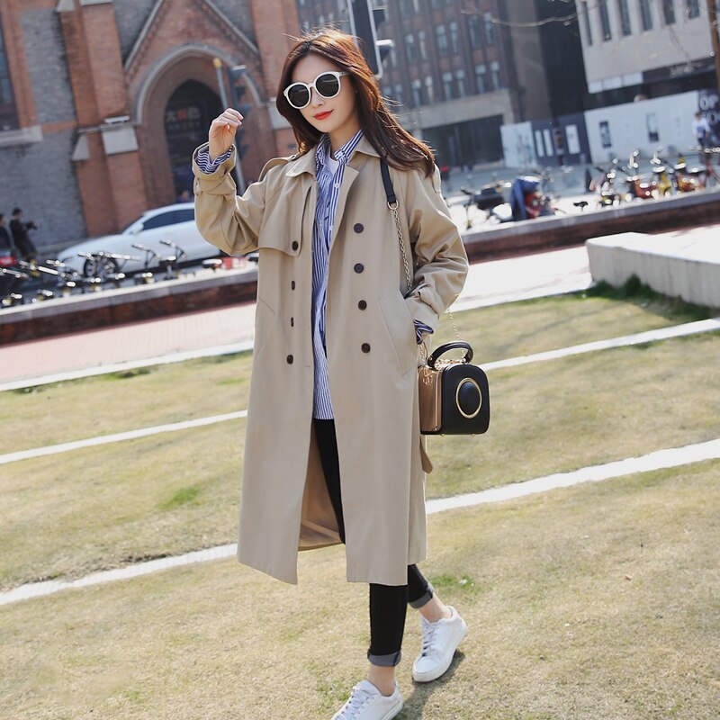 Brand British Female Trench Coat for Women Khaki D... – Grandado