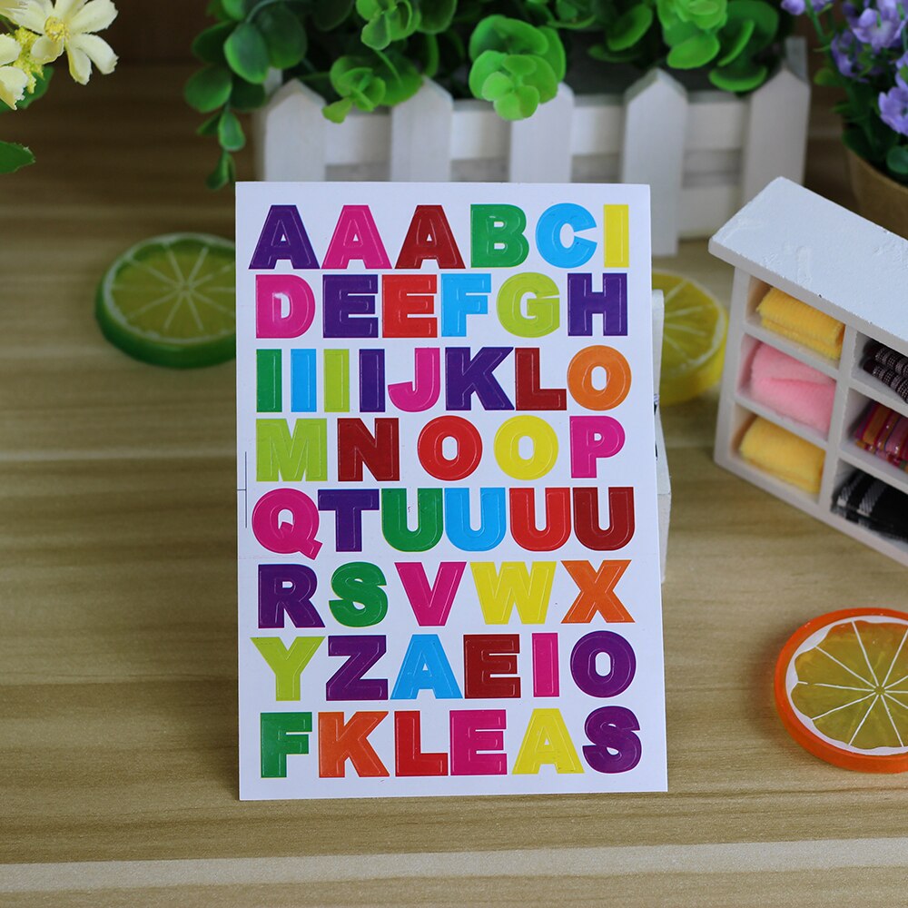 10sheets/pack Multicolor A~Z Letters Stickers Alph... – Grandado