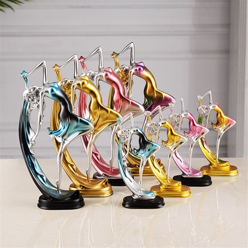 Dancing Girl Statue Modern Resin People Sculpture ... – Grandado
