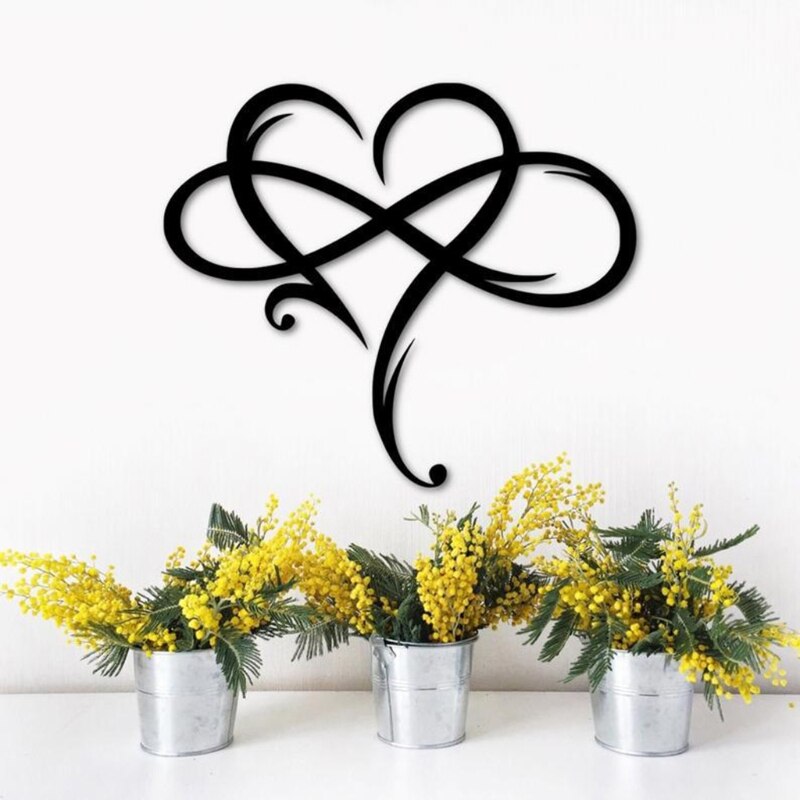 Metal Infinity Heart Sign Wall Art Love Wall Sign ... – Grandado