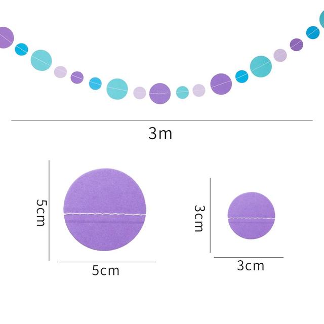 Mermaid Bubbles Blue Purple Paper Circle Dots Garl... – Grandado