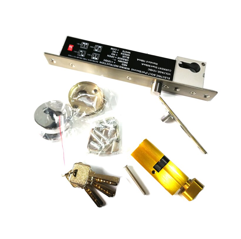 Fail Secure NO electric bolt lock with lock cylind... – Grandado