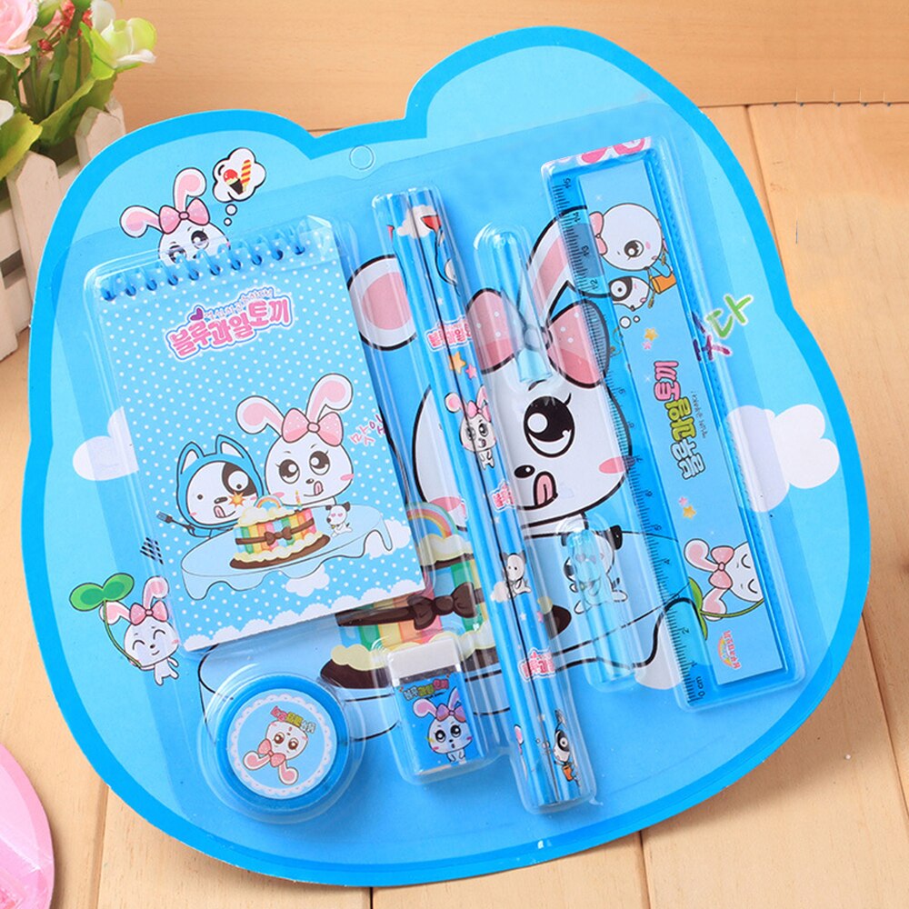 8pcs/sets The Cartoon Blue Pink Stationery Set Not... – Vicedeal