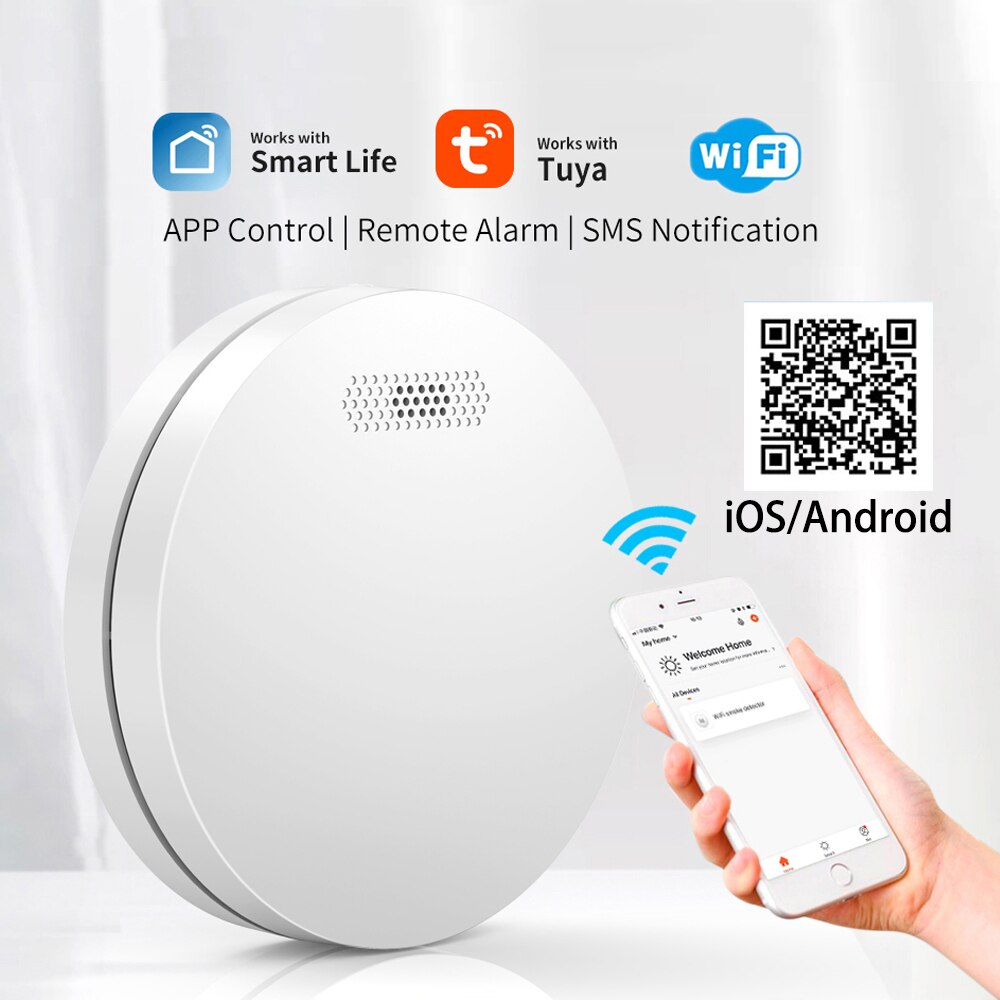 Ultra-thin WiFi Fire Protection Smoke Detector Hig... – Grandado