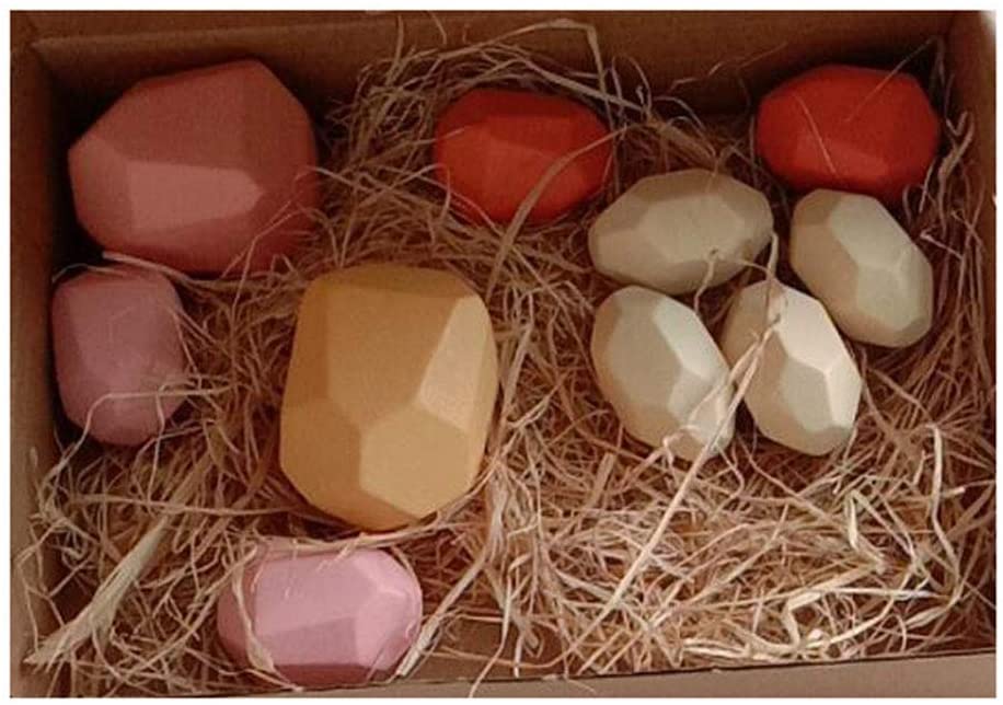 Wooden Rainbow Stone Jenga Building Block Educatio... – Grandado