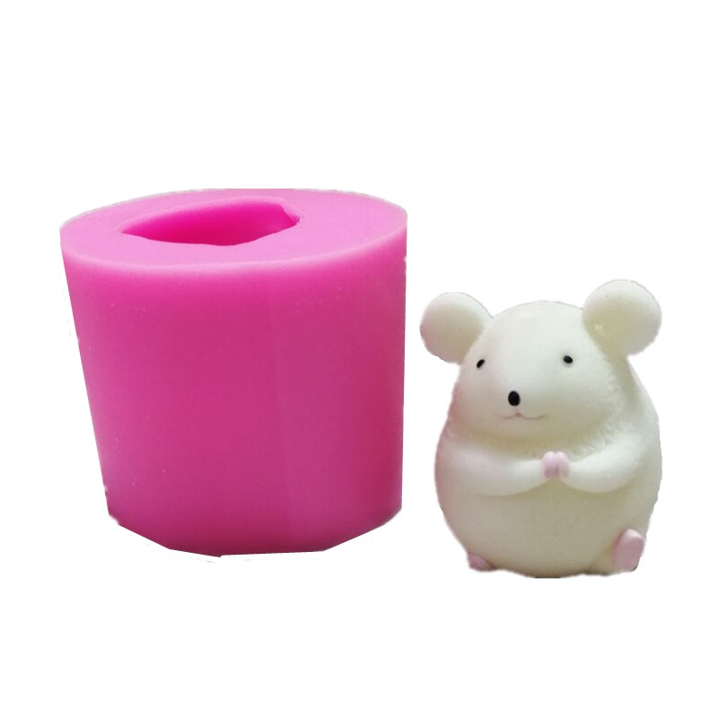 Cute Warm White Rat Plaster Aroma Candle Silicone ... – Vicedeal