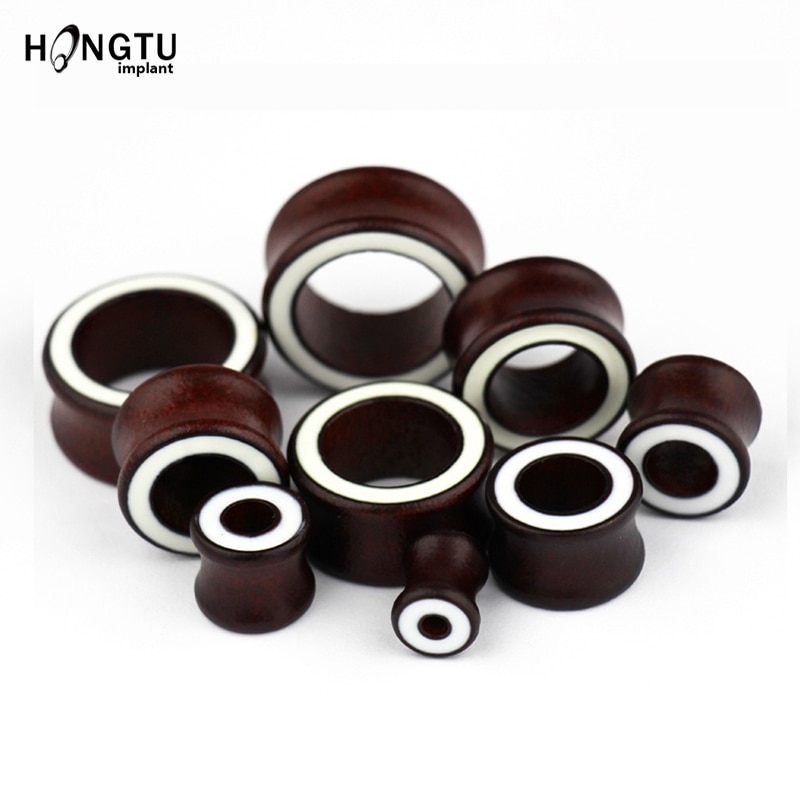 2 Pc Hout Pluggen En Tunnels Flexibele Dunne Oor T... – Vicedeal