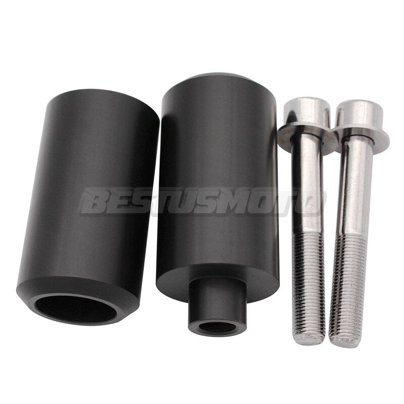 Motorcycle Black Carbon Geen Cut Frame Sliders Cra... – Grandado