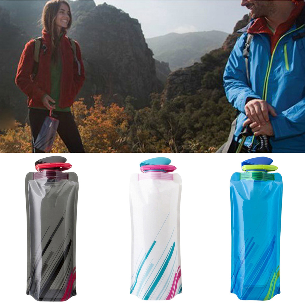 700ml Folding Water Bag Outdoor Water Bottle Trave... – Grandado