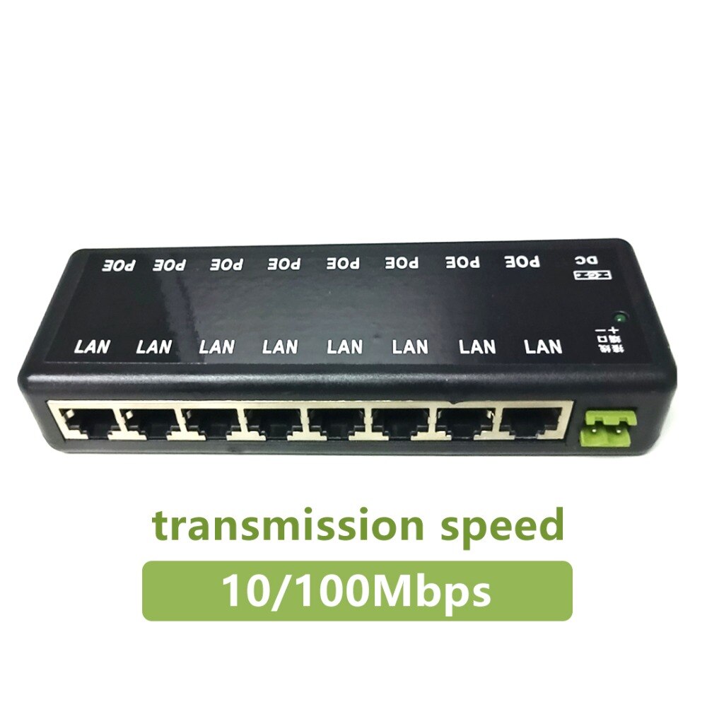 8 Port PoE Injector Adapter Passive 8CH CCTV Camer... – Grandado