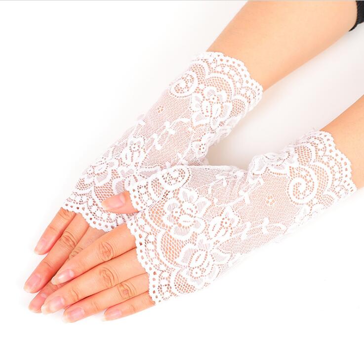 1 pair of beautiful women's girls half-finger glov... – Grandado