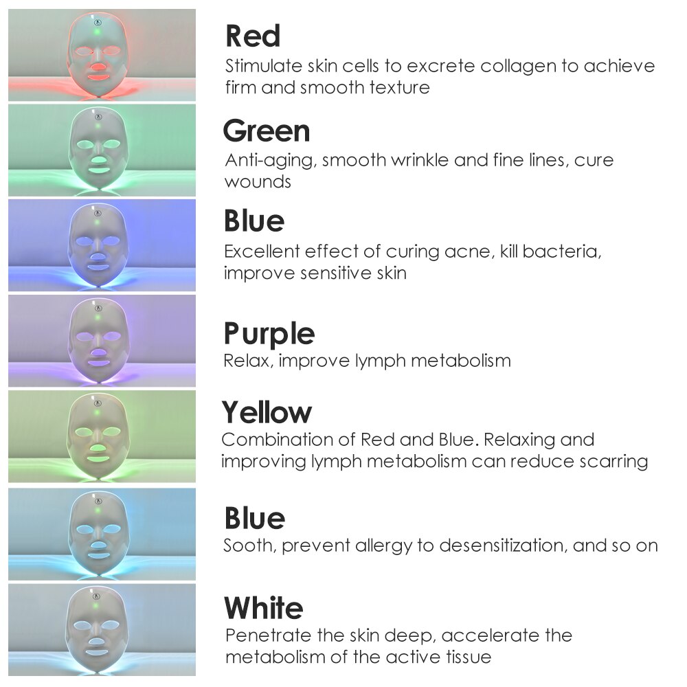7 Colors Led Photon Touch Mask Light Therapy Skin ... – Vicedeal