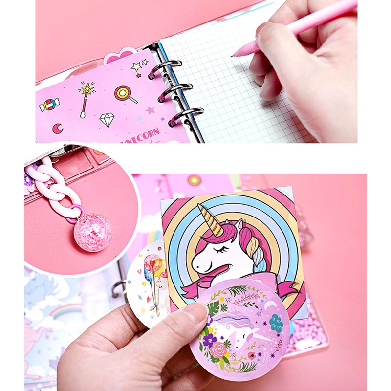 A5 Size Girls Unicorn Diary Notebook Set Cute Jour... – Grandado