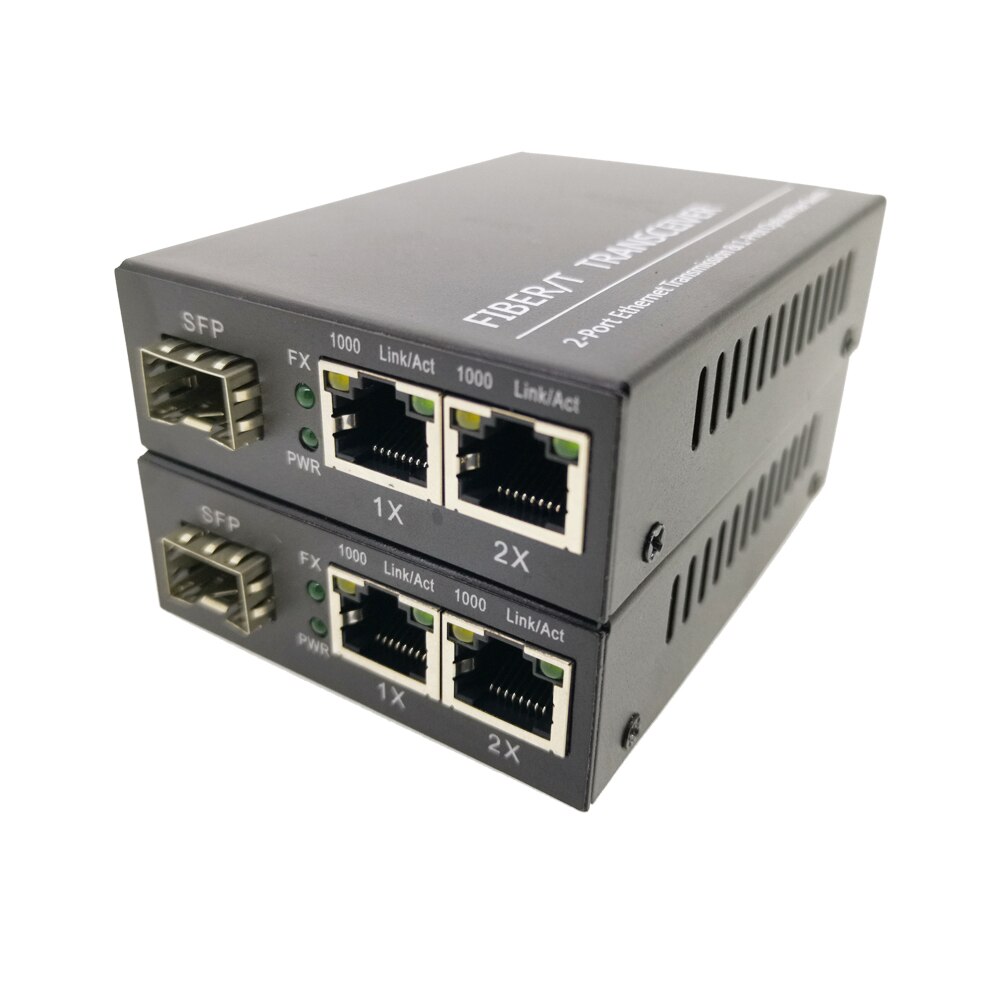 2PCS SFP Fiber to 2*10/100/1000M RJ45 converter gi... – Grandado