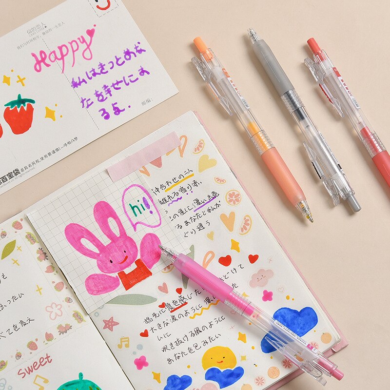Kawaii Glitter Gel Pen Cute Colored Drawing Pen Se... – Grandado