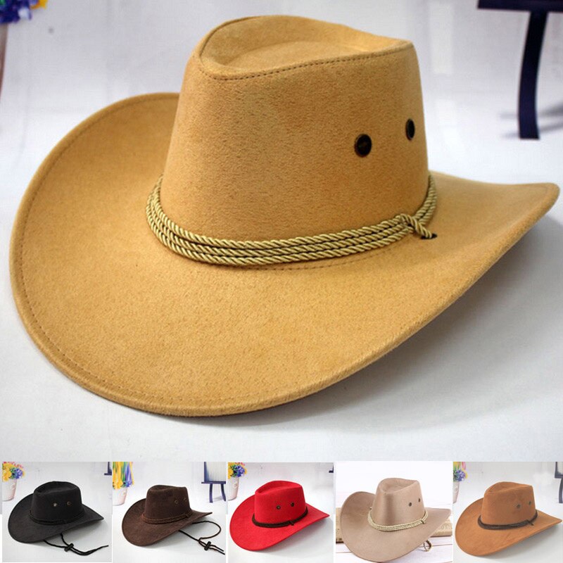 Western Cowboy Hat Men Riding Cap Accessory Wide B... – Vicedeal