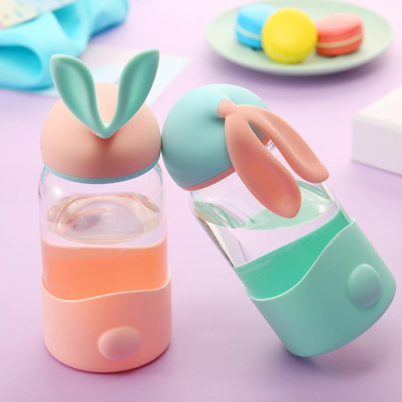 Cup Cute Rabbit Glass Cups Portable Cups Mini Hand... – Grandado