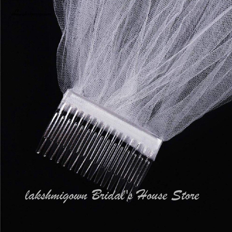 Lakshmigown Short Wedding Veils with Comb Two Laye... – Grandado