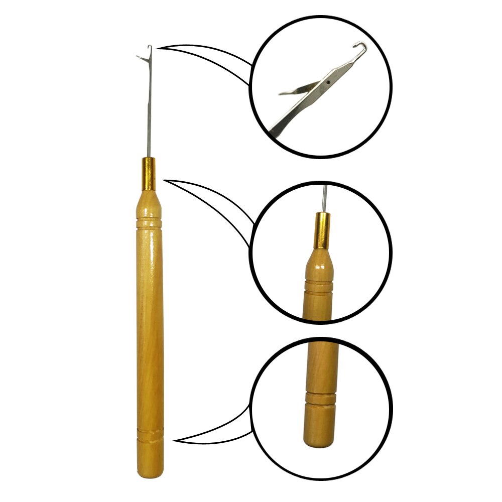 1pcs/lot Wooden Hook Pulling Needle Hair Extension... – Vicedeal