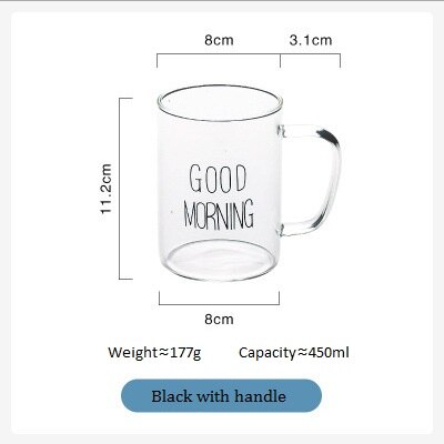 Ins Nordic Glass 450ml Milk Coffee Breakfast Cup G... – Grandado