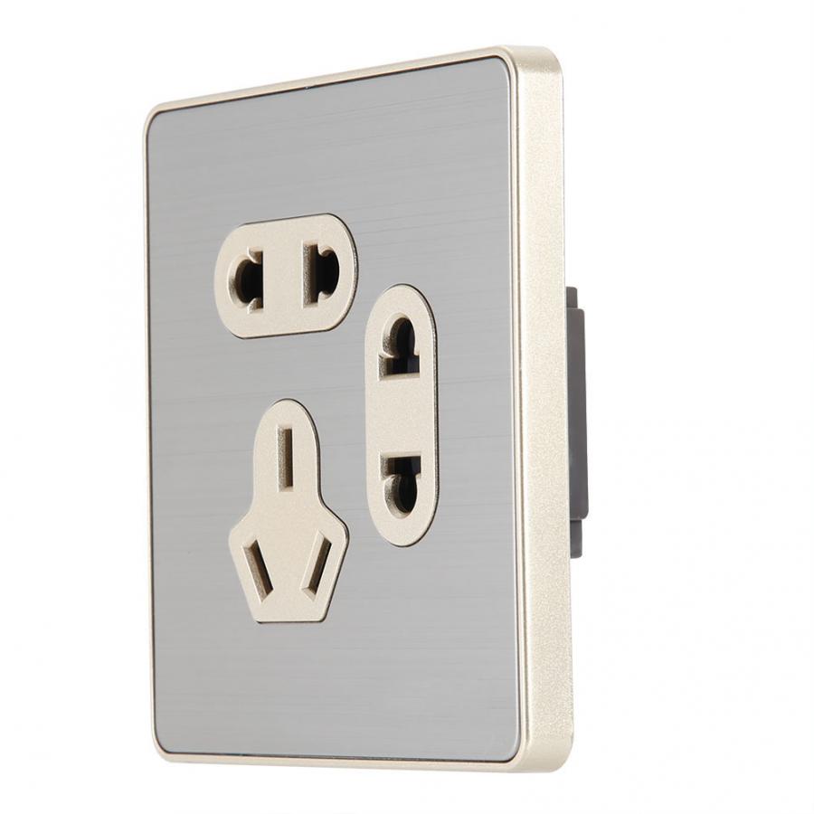 10A 86 Type Stainless Steel Seven Holes Wall Socke... – Grandado