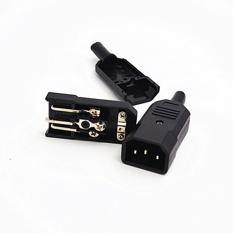 Iec Straight Cable Plug Connector C13 C14 10a 250v Grandado