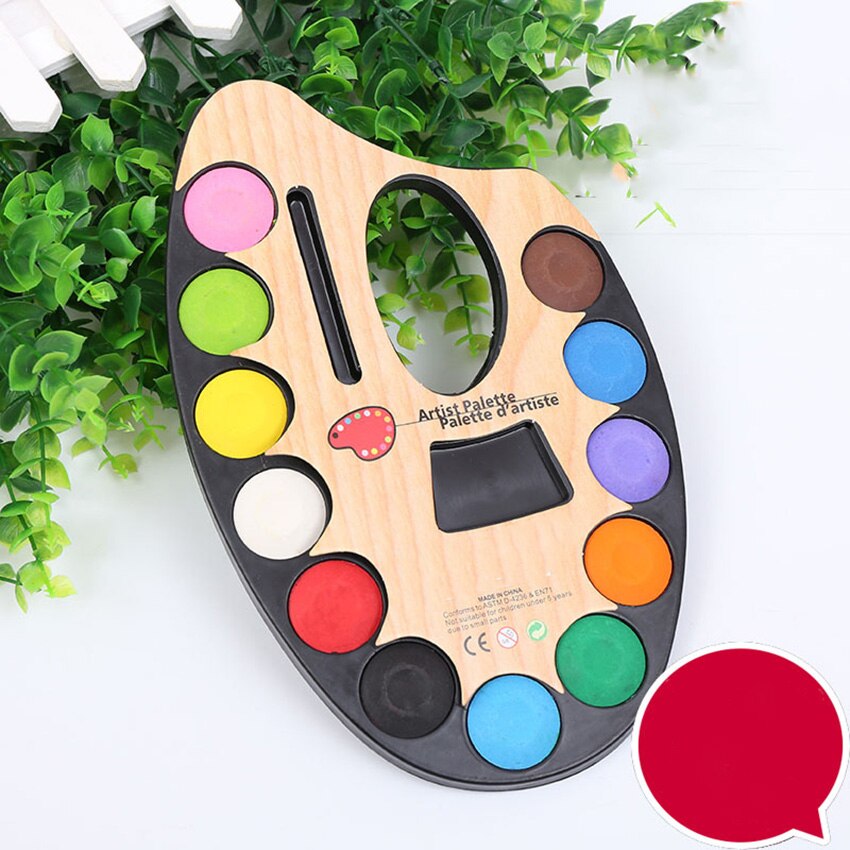 12Colors/set Solid Watercolor Paints with Paintbru... – Vicedeal