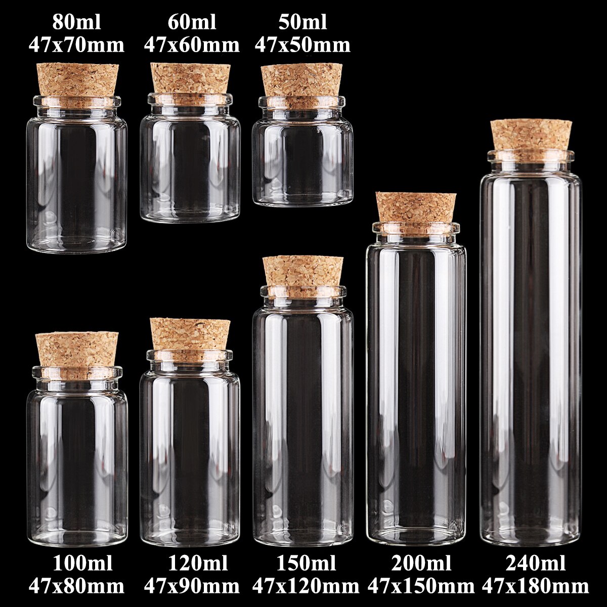 6 Stuks 50Ml 60Ml 80Ml 100Ml 120Ml 150Ml 200Ml 240... – Vicedeal
