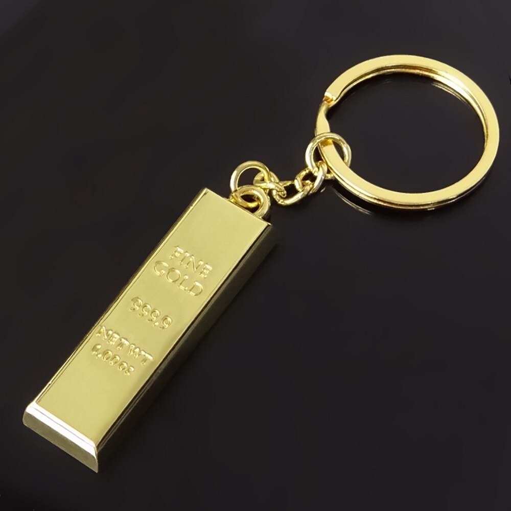 Funny Metal Gold Alloy Gold Bullion Key Chain Jewe... – Grandado