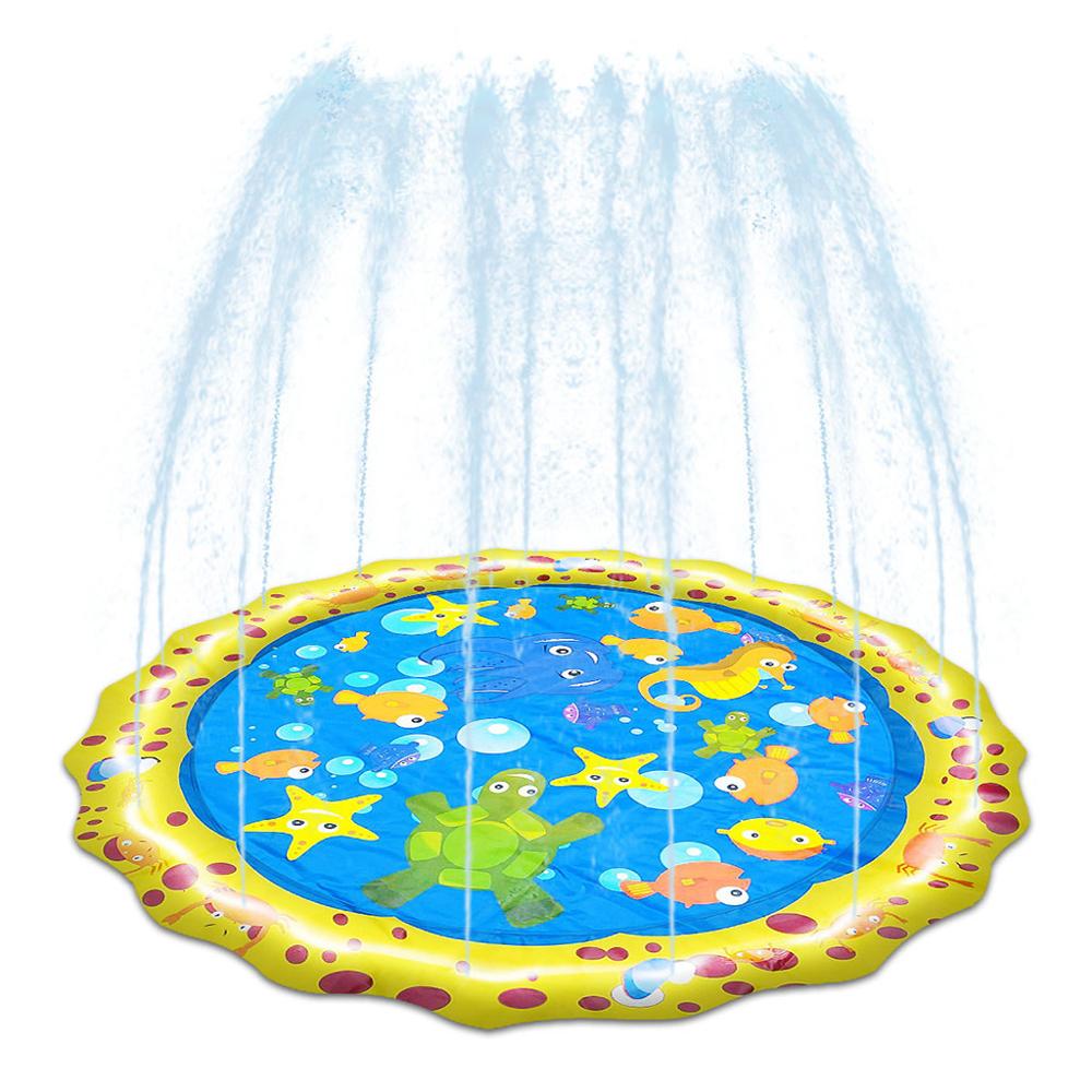 39inch Inflatable Splash Pad Water Play Mat Sprink... – Grandado