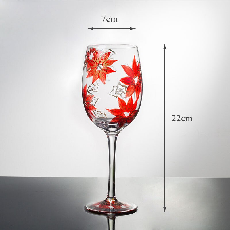 Hand painted Wine Glass cup Champagne cup flute Gl... – Grandado