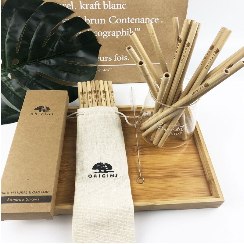 10Pcs/Set Natural Bamboo Reusable Drinking Straws ... – Grandado